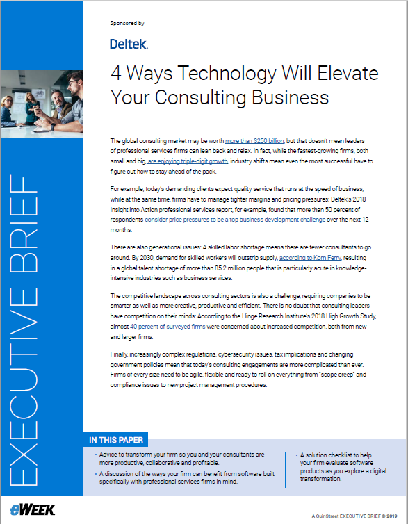[Executive Brief] 4 Ways Technology Will Elevate Your Consulting Business