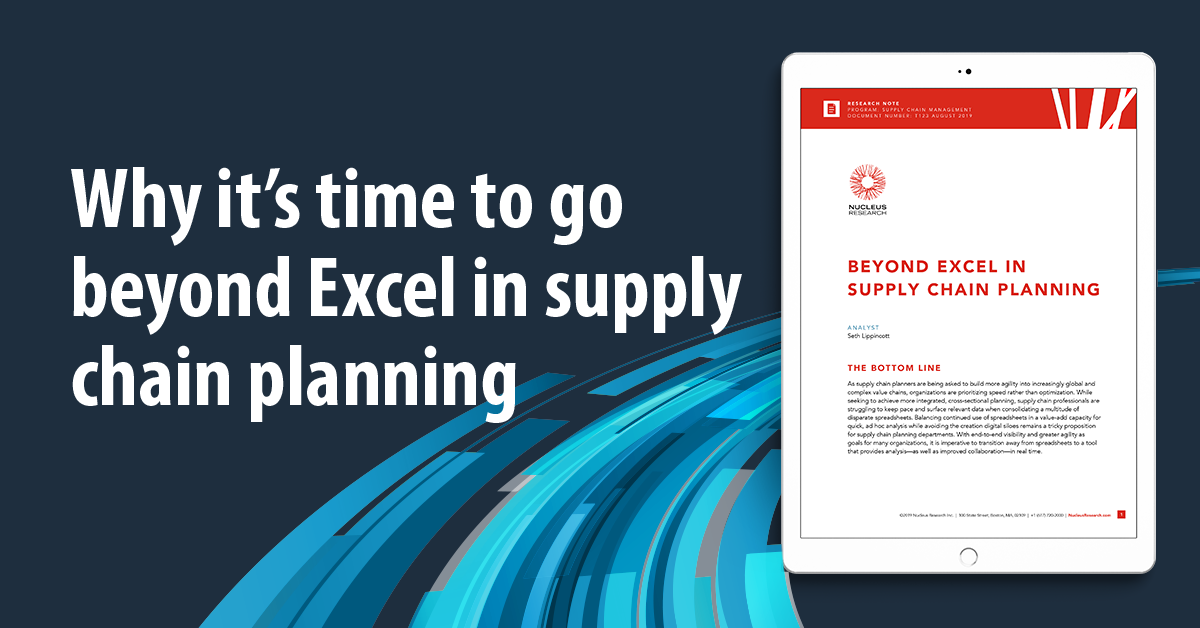 Beyond Excel in supply chain planning