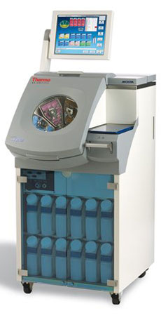 With the STP420 ES, the cassettes are rotated through the fluid ...